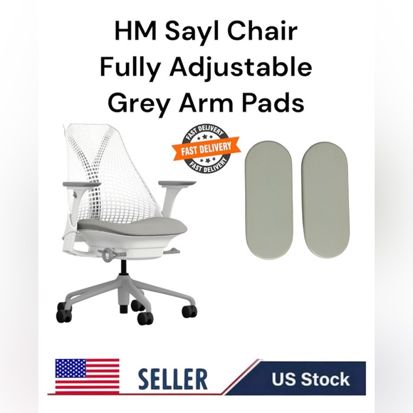 Office | Herman Miller Sayl Chair Replacement 4d Grey Arm Pads | Poshmark